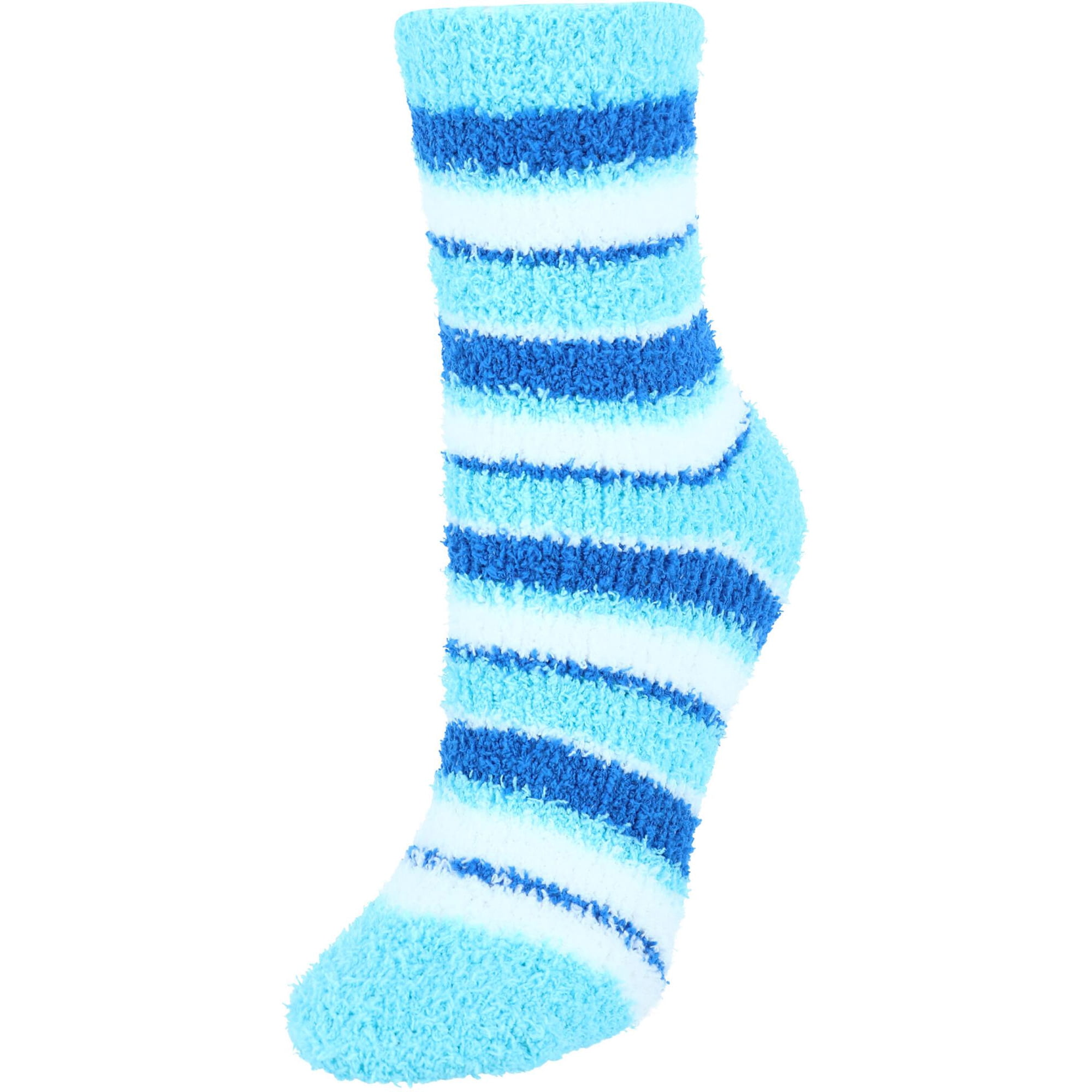 Click here for Ctm Striped Warm Fuzzy Socks (3 Pair Pack) (Womens... prices