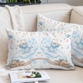 Blue Cartoon Cat Throw Pillow Cover 16 x 24 Inch Decorative Pillow ...