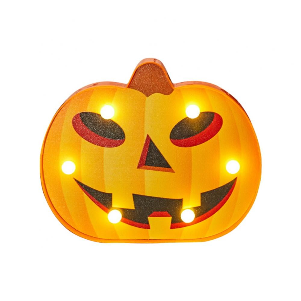 Pumpkin Lights Spider Bat Ghost Table Lamp Halloween Window Lights ...