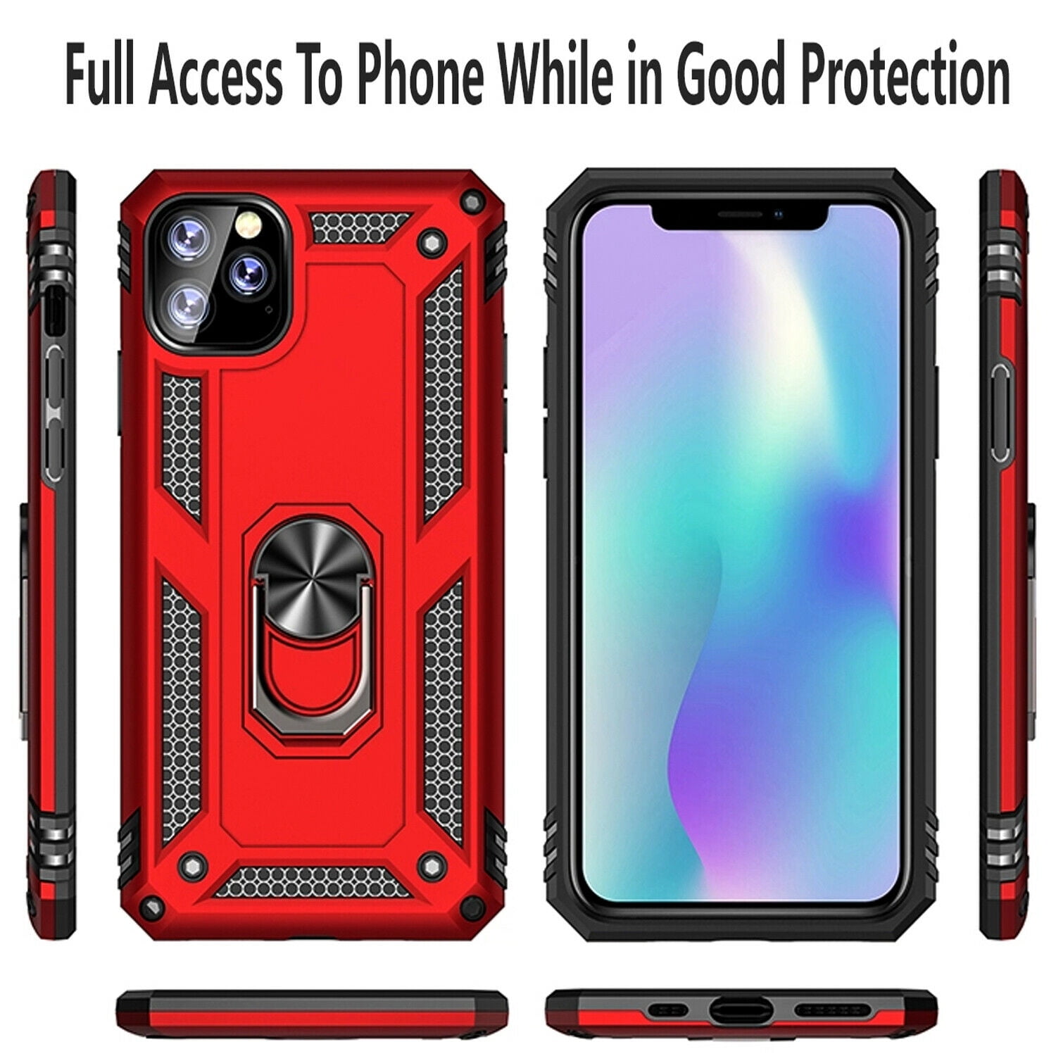 iPhone 12 Pro Max Case, STARSHOP Drop Protection Ring Kickstand Cover ...
