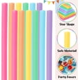 180 Pcs Star Shaped Plastic Straws Disposable Drinking Straw Bulk for ...