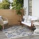 Nourison Aloha Indoor/Outdoor Blue/Grey 5'3" x 7'5" Area Rug, (5x7 ...