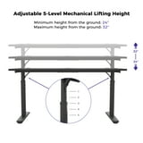 Free Shipping! Eureka Ergonomic 47x23 Inch Computer Desk, Black Office ...