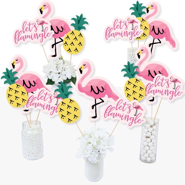 Big Dot of Happiness Pink Flamingo - Party Like A Pineapple - Tropical ...