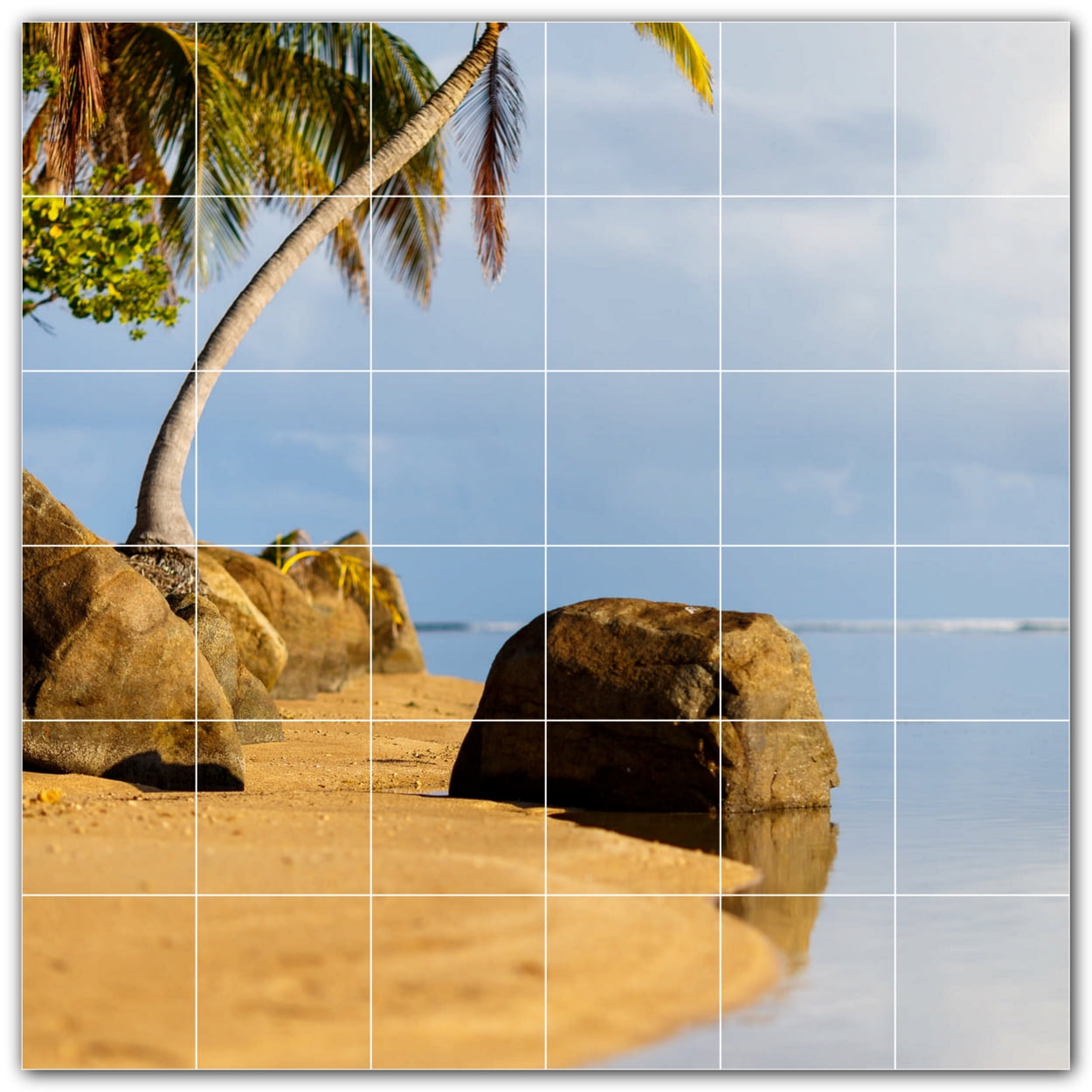 Picture-Tiles.com: Beach Ceramic Tile Wall Mural WAL500045-66XL. 72"W x ...