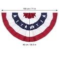 71 in. 4 Pcs US 250 Pleated Fan Flags — 4th of July Decorations — Porch ...