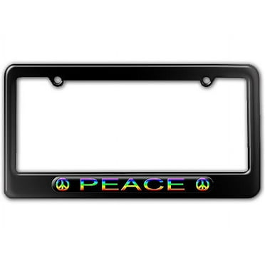 Peace Signs License Plate Tag Frame, Multiple Colors - Walmart.com