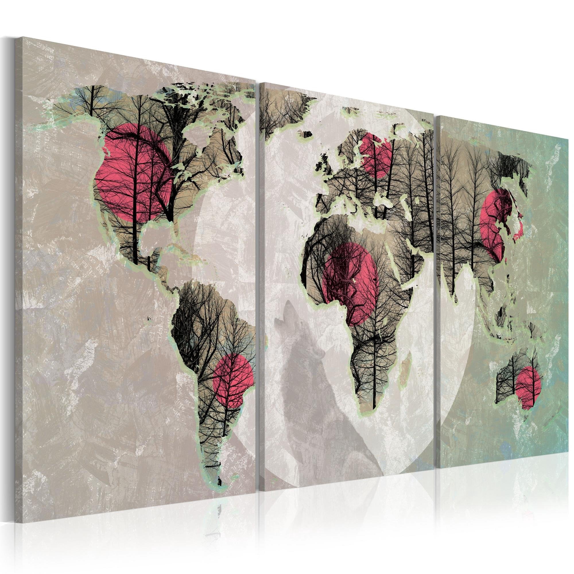 Tiptophomedecor Peel and Stick World Map Wallpaper Wall Mural ...