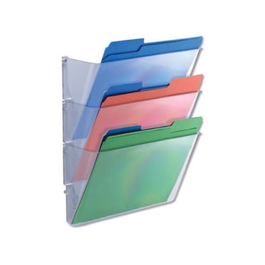 deflecto Unbreakable Wall File Set, Letter, Three Pocket, Smoke ...