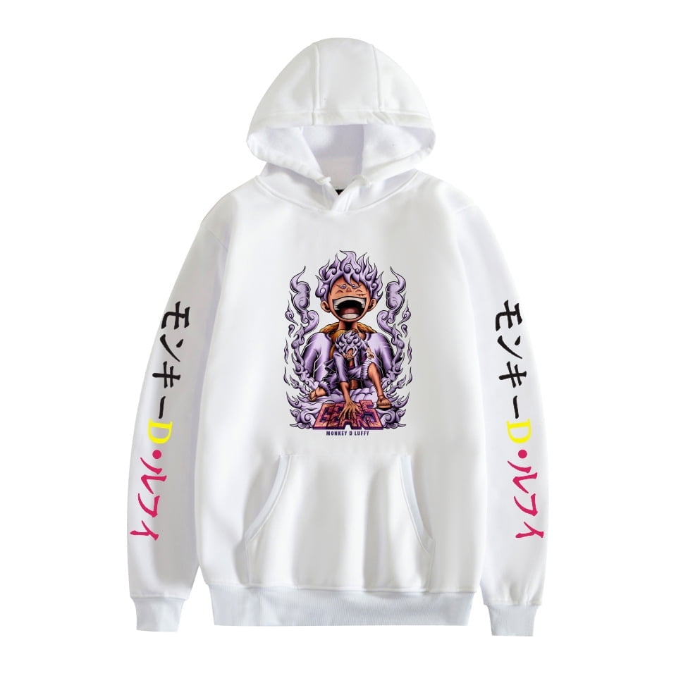 Click here for Thnclzx Luffy Straw Hat Hoodie Black And White Kid... prices