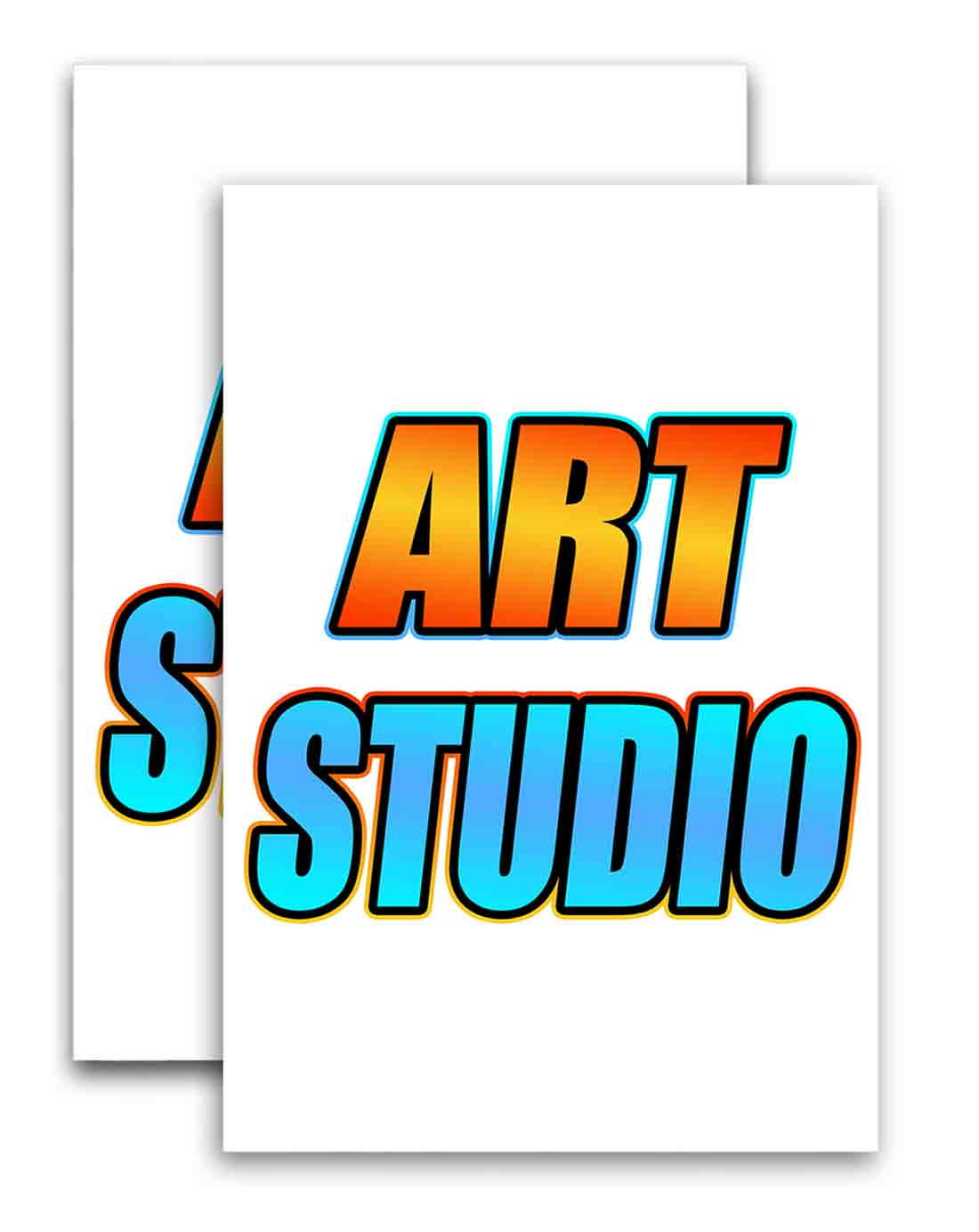 Art Sudio (24" X 36") Vinyl Decal Only (Pack of 2) |Sign|Sticker|Poster ...