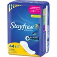 Stayfree Ultra Thin Regular Pads Without Wings, 44 Ct, Multi-Fluid ...
