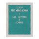 Decorative 11x14 Felt Memo Board with Worn White Wooden Frame and 356 ...