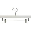 White Wood Combo Hanger - 17 Flat Wooden Hangers - Walmart.com