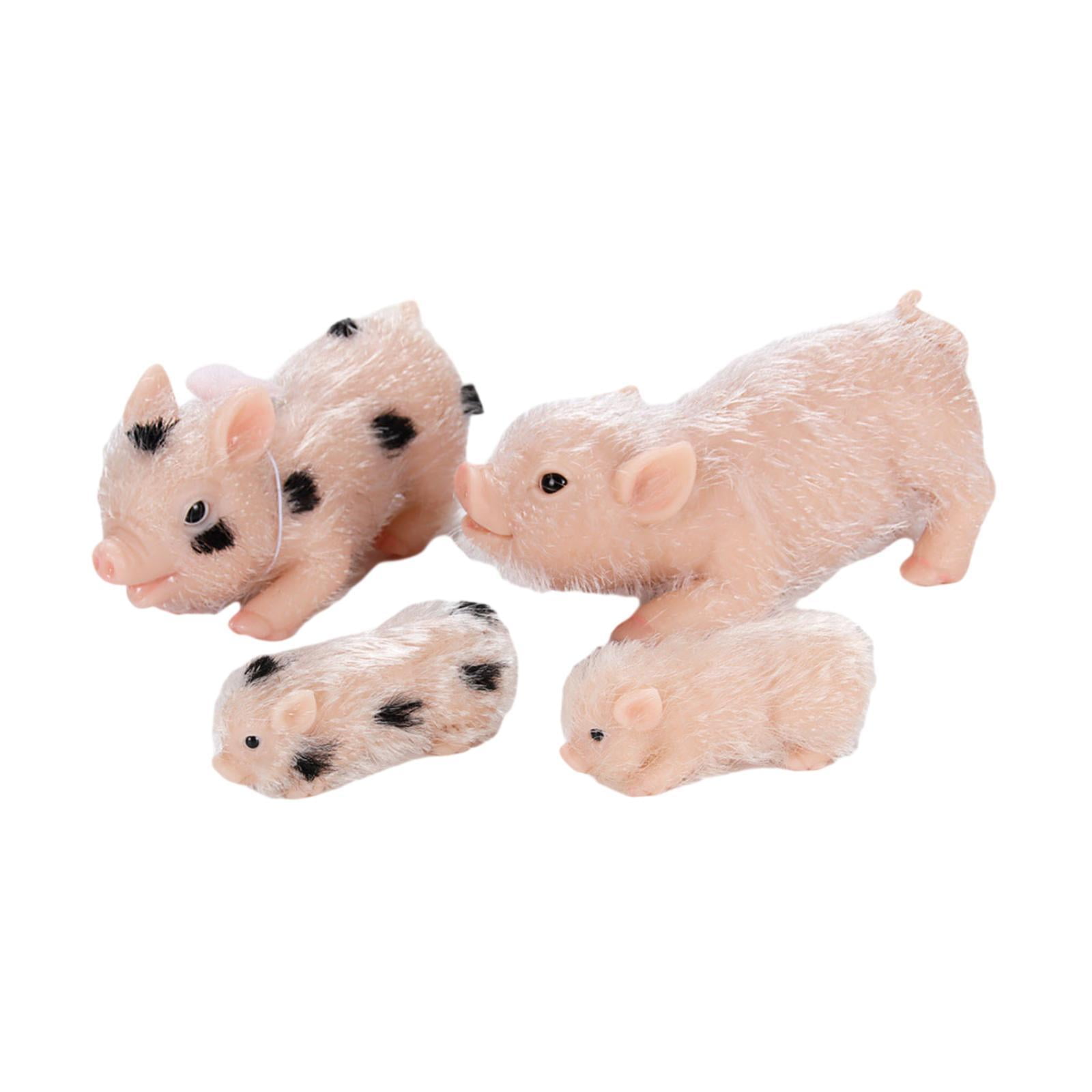 Conjunto de juguetes de la familia de cerdos perfecl 4 piezas mini ...