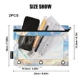 2 Pack Expandable Flip Folders with Clear PVC Window Binder Pouches 3 ...