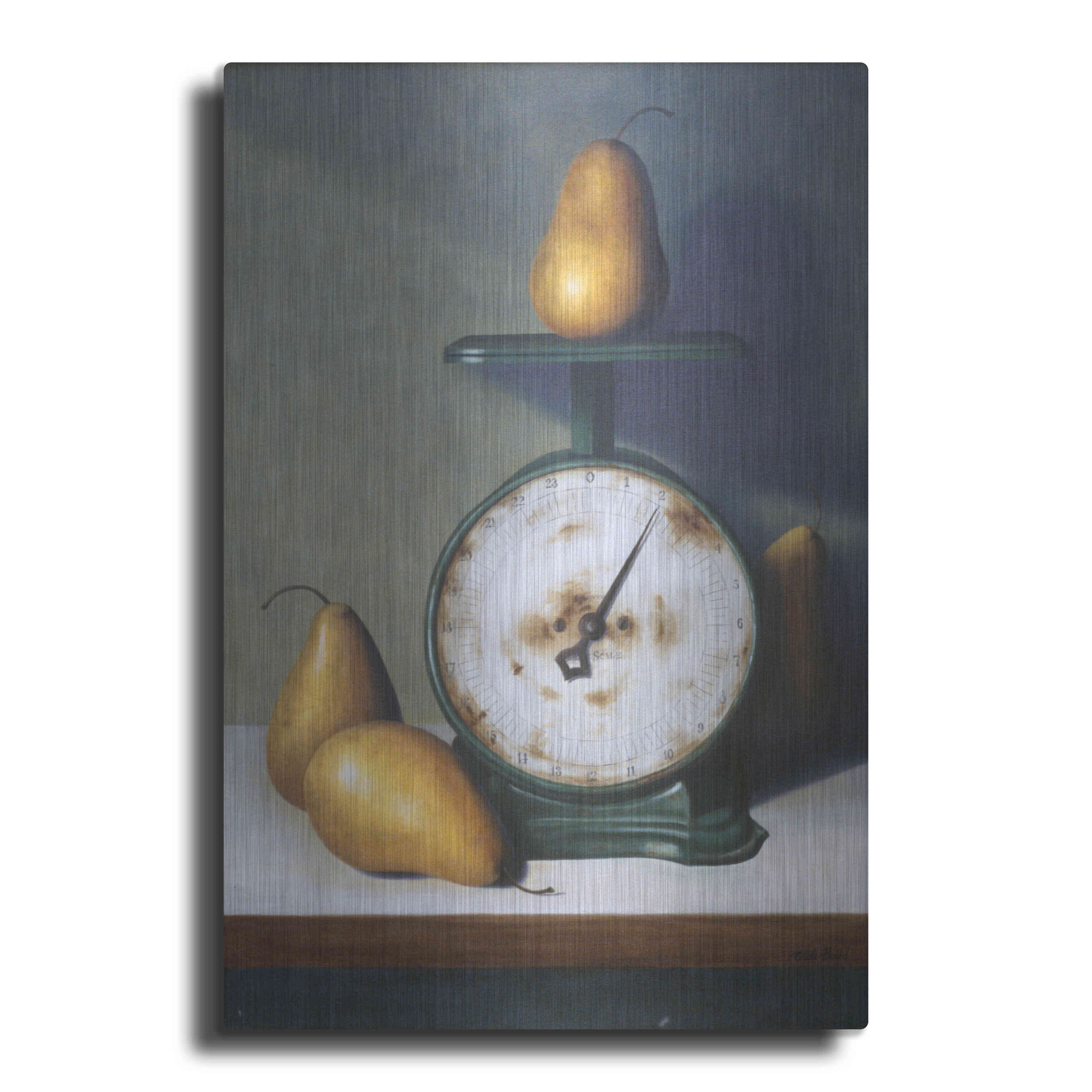 Luxe Metal Art 'Two Pound Pear' by Cecile Baird, Metal Wall Art, 24"x36 ...