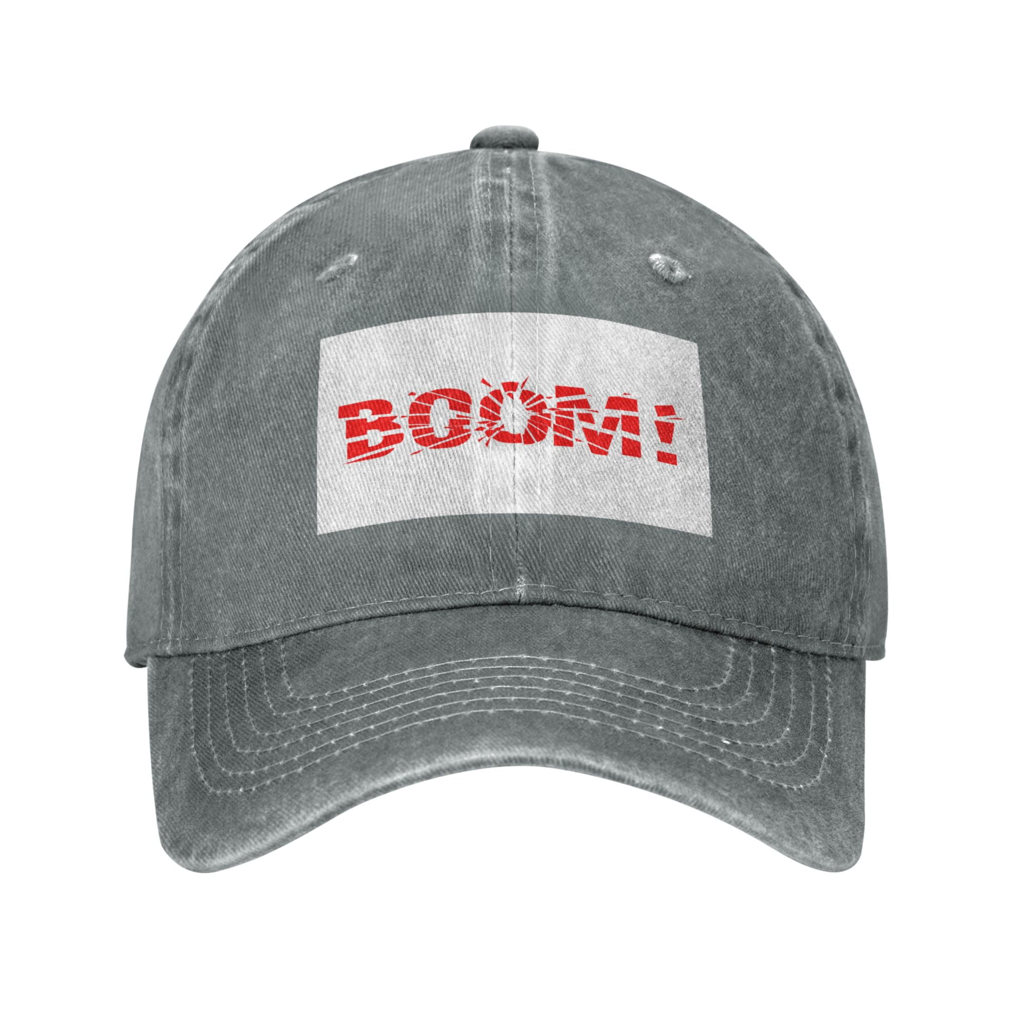 DouZhe Adjustable Washed Cotton Baseball Cap - Explosion Boom Prints ...