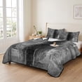 Abstract Black Vintage Texture 3 Pieces Quilt Set,1 Quilt with 2 Shams ...