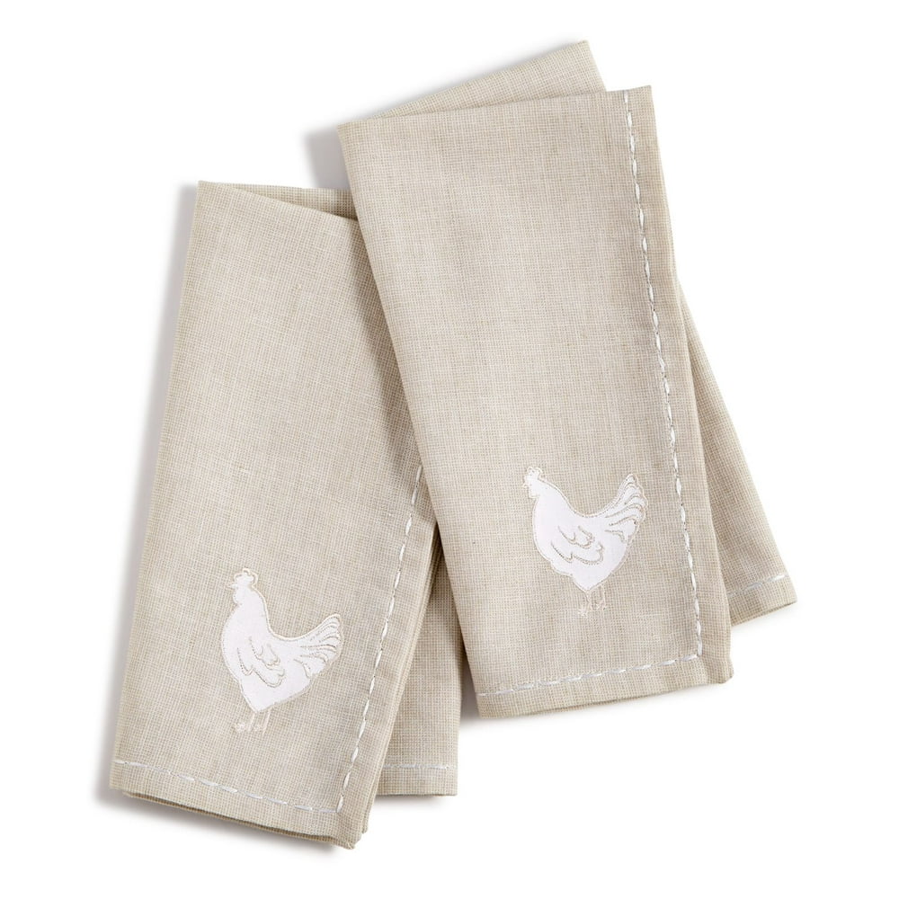 Martha Stewart Farmhouse Table Linens Collection Set of 2 (Cream ...