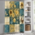 Farm Sunflower Rose Butterfly Shower Curtain Set, Waterproof Shower ...