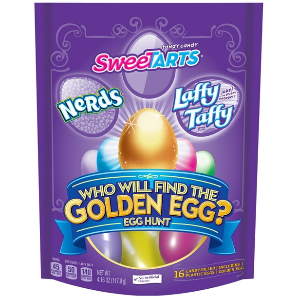 SweeTARTS Laffy Taffy Nerds Egg Hunt with a Golden Egg 4.16 Oz. 16 ...