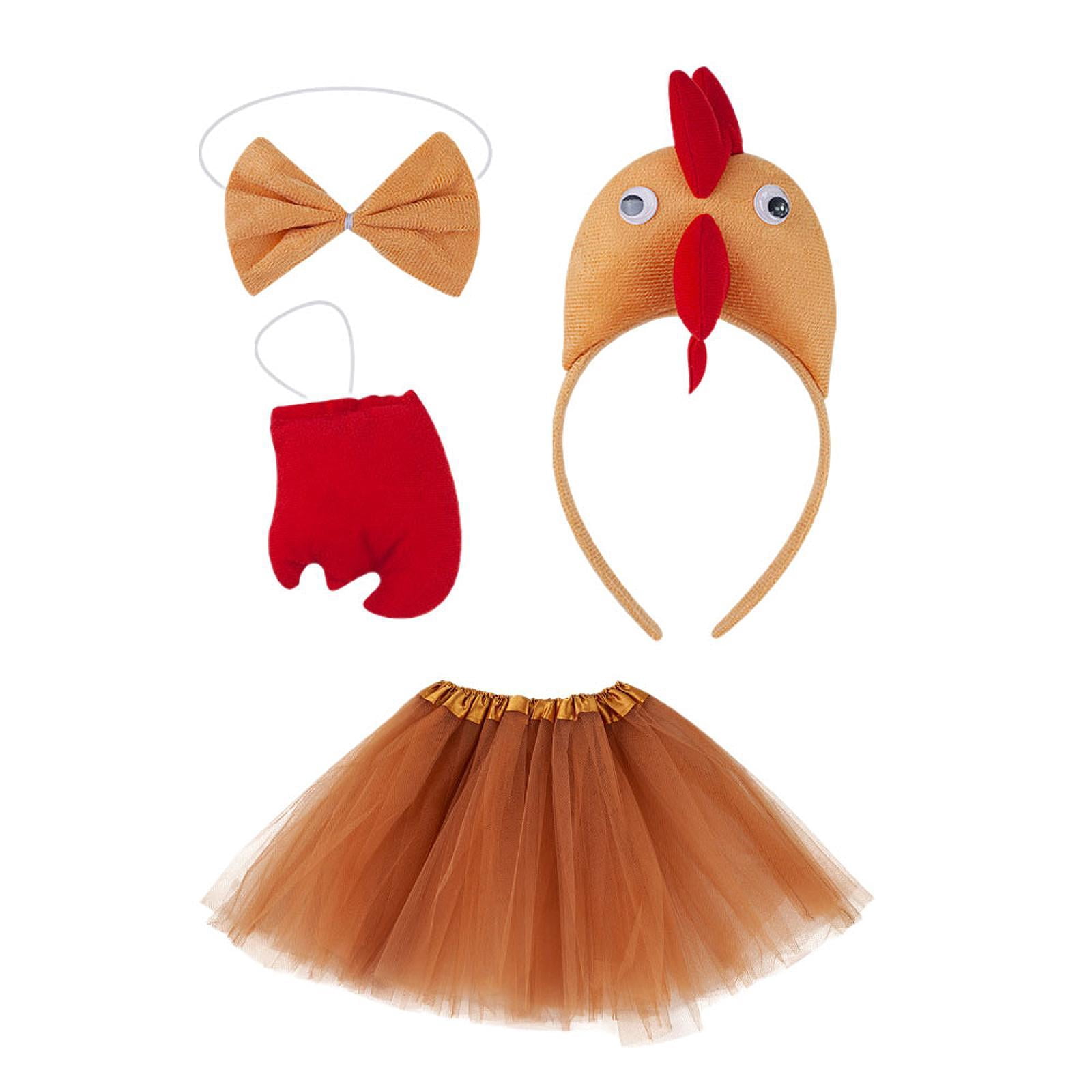 Juego de vestuario de pollo 3D linda diadema de pollo para el cosplay ...