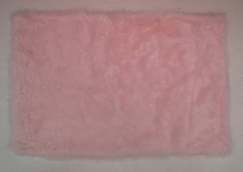 Fun Rugs Flokati Shag Area Rug FLK-010 Light Pink Light Pink Comfy ...