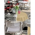 Beige Black Round Outdoor Tablecloth with Umbrella Hole Vintage ...