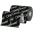 CKeep Kinesiology Tape Black 2 Rolls Cotton Elastic Athletic Tape for Muscle Injury Recovery ...