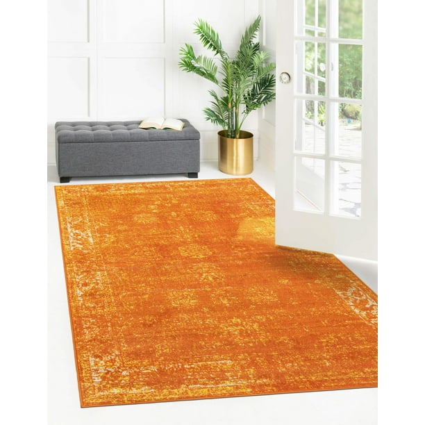 Rugs.com Monte Carlo Collection Rug – 8' x 10' Orange Medium Rug ...