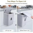 2 Pack Kitchen Compost Bin,Hanging Small Trash Can with Lid for Under ...