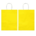 AZOWA Yellow Gift Bags Large Kraft Paper Bags with Handles ( 10.2 x 4.7 ...