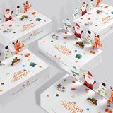 Kripyery 10Pcs Christmas Gift Box Foldable 3D Santa Snowman Elk Bear ...