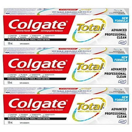 Colgate TOTAL ADVANCED Professional Clean Toothpaste, 120 Milliliters ...