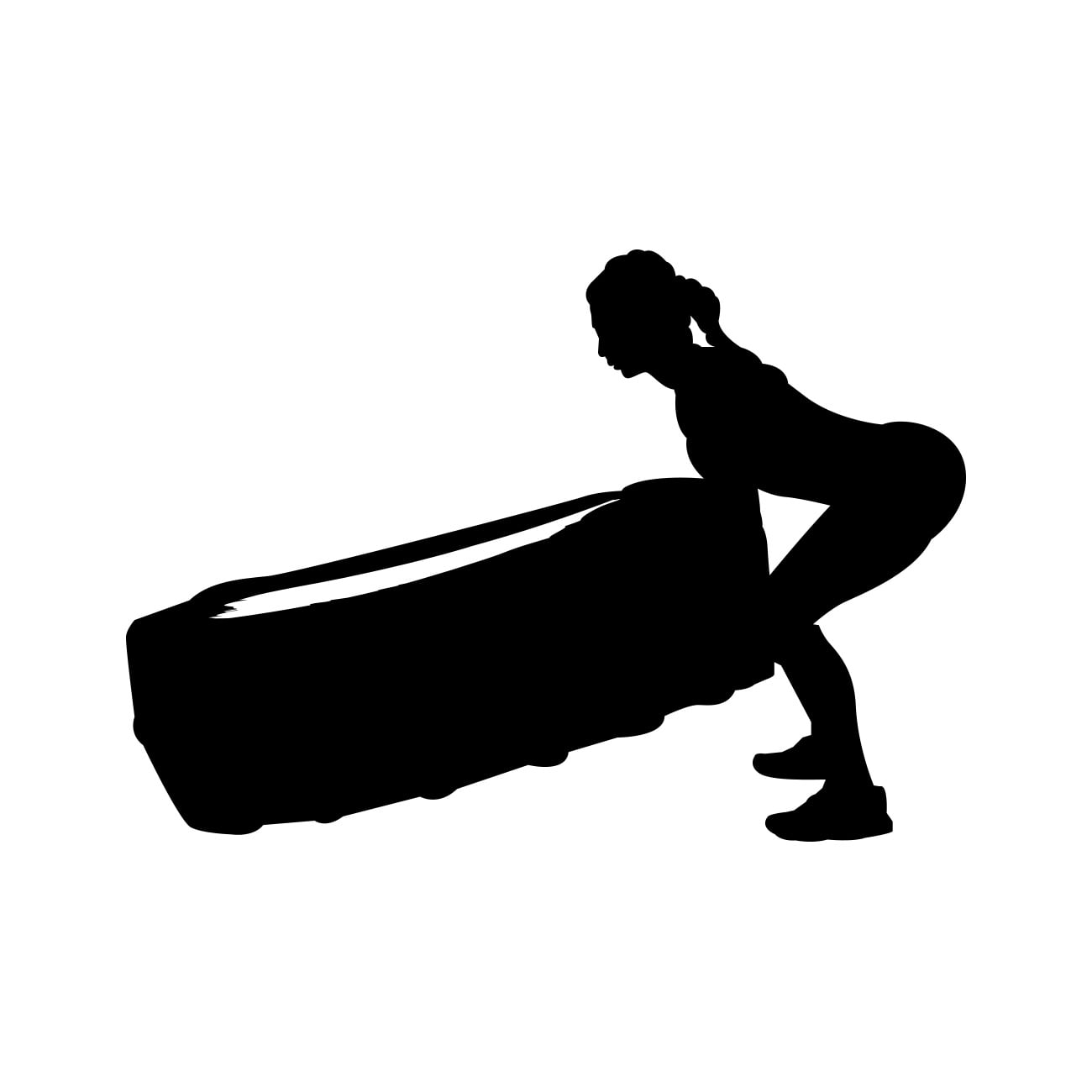 Girl Tire Flip Sticker Decal Die Cut - Self Adhesive Vinyl ...