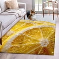 Area Rug 48×72in, Watercolor Yellow Lemon Slices Floor Carpet Living ...