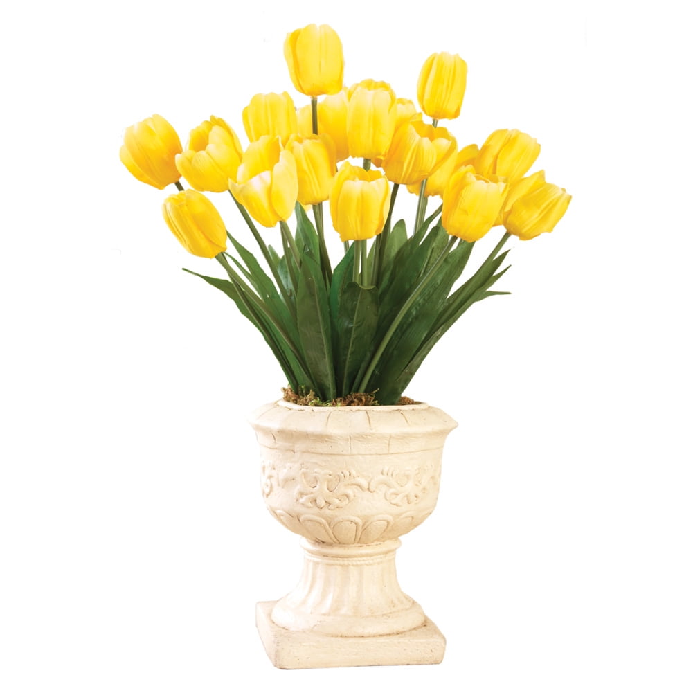 Collections Etc Springtime Tulip Bushel Artificial Maintenance-Free ...