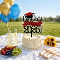 NovaStitch Graduation Cake Topper Glitter Grad Cap Diploma 2026 Senior ...