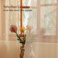 Boho Curta2 Panels For Kitchen's Room Lace Semi Sheer Crochet ...