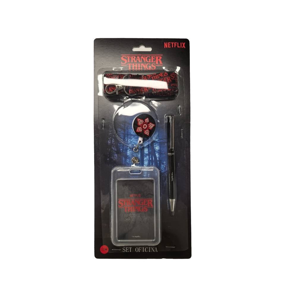 Set de Oficina Pen + Gear Stranger Things con Pluma Negro 4 Piezas ...