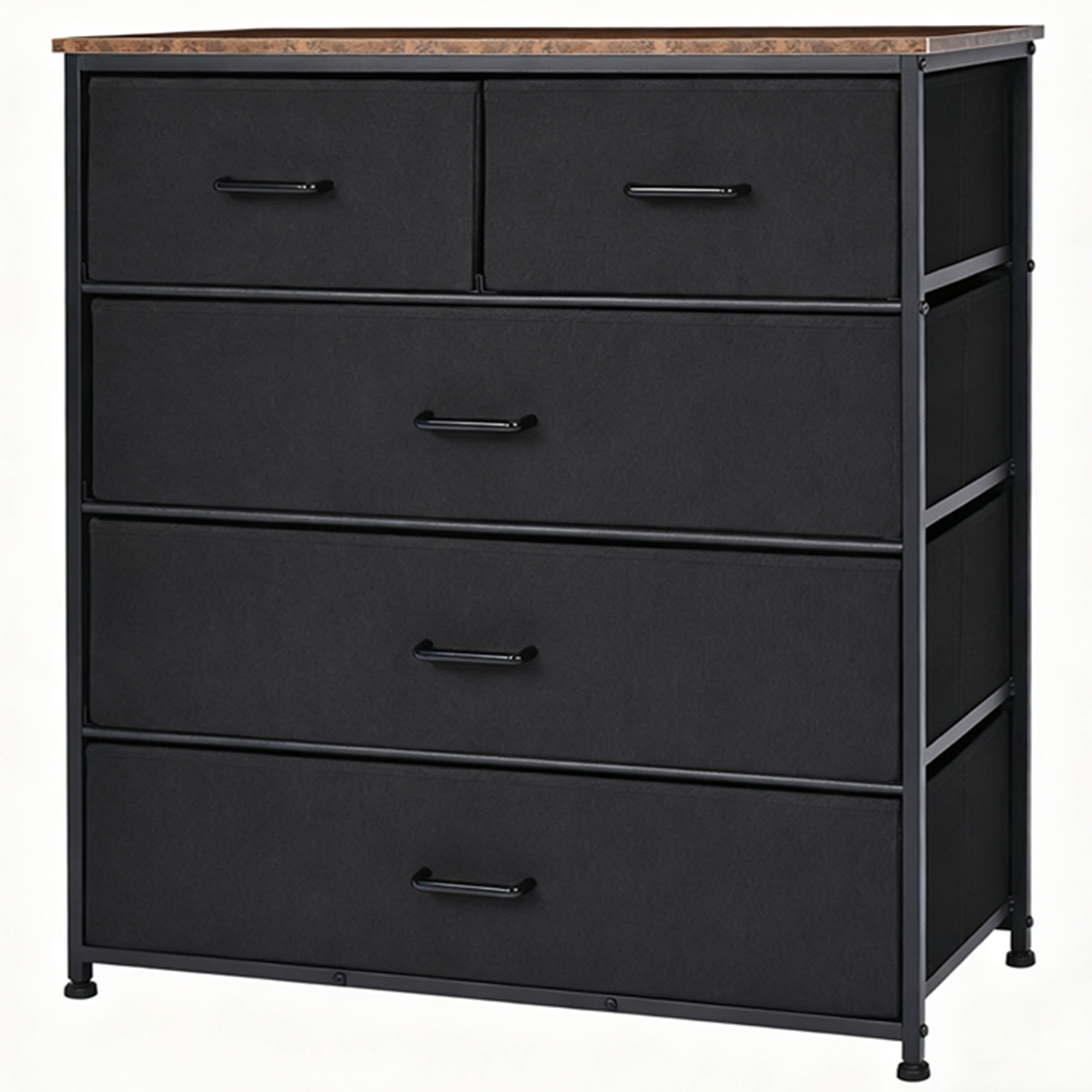 Click here for Sortwise 5 Drawer Dresser With Steel Frame And Woo... prices