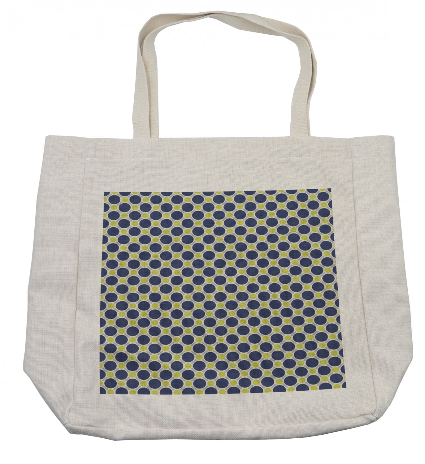 Abstract Surreal Shopping Bag, Geometric Circles Motif Round Shaped ...