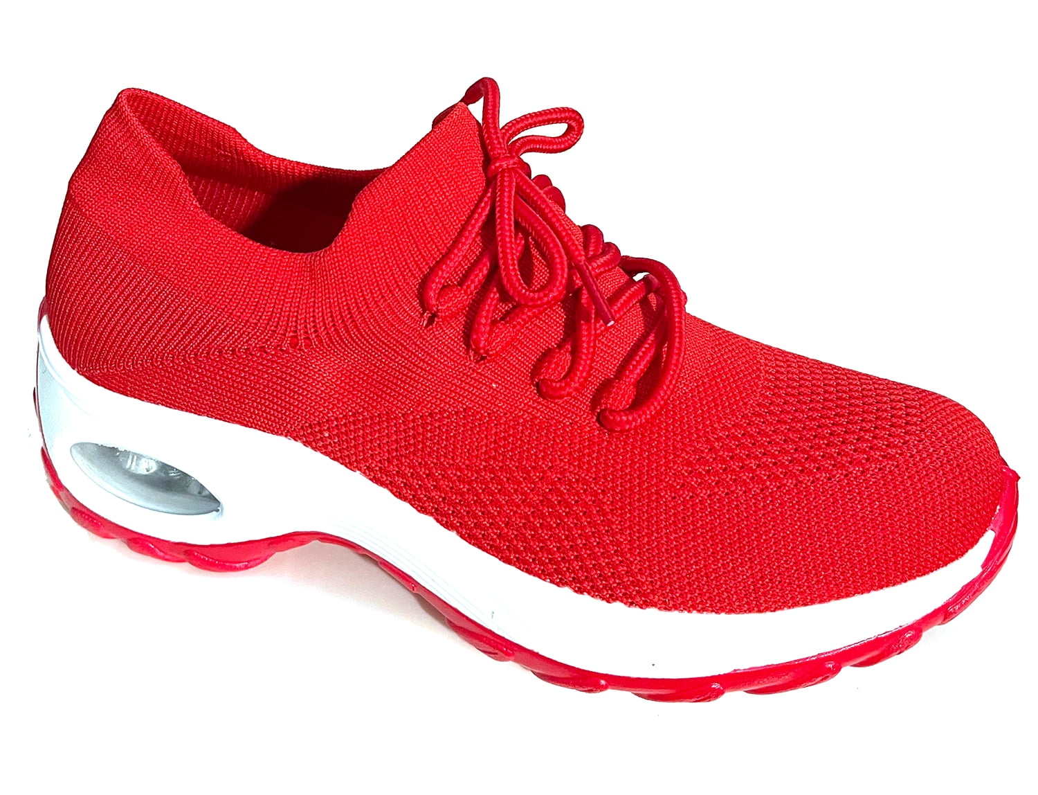 Women's Sock Sneakers Air Cushion Platform Mesh Fashion Walking Lace Up ...
