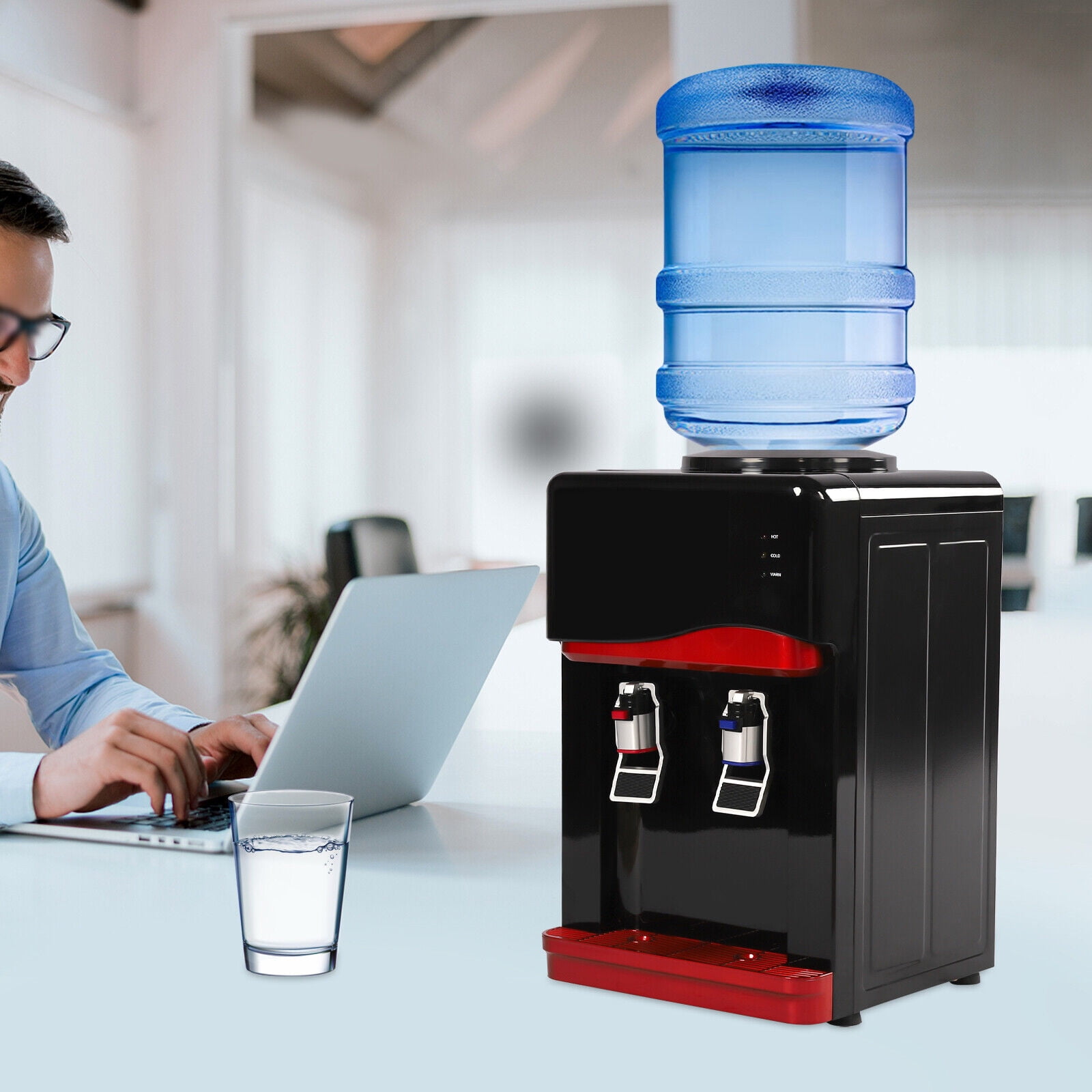 5 Gallon Desktop Water Cooler Dispenser Hot &Cold Cooling Water ...