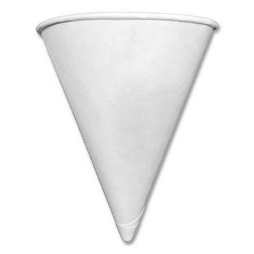 Genpak Paper Cone Cups, 4 oz, White, Disposable, 5000/Case - Walmart.com