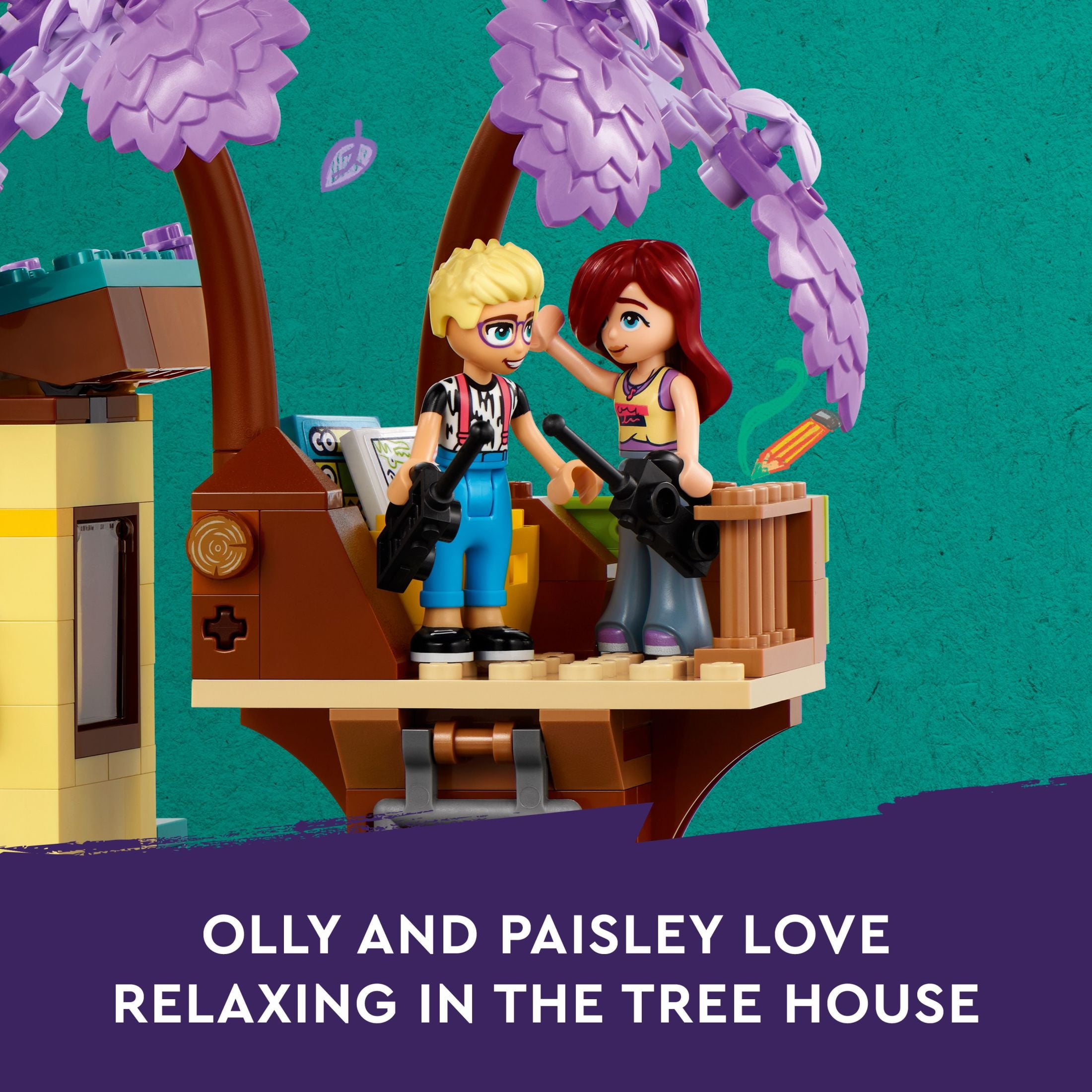 LEGO Friends Olly and Paisley's Family Houses Toy for Kids with 5 Mini ...