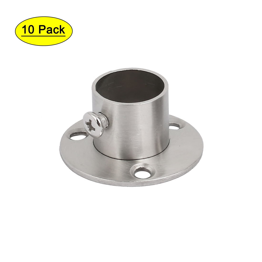 Unique Bargains 10 Pcs 19mm Dia Stainless Steel Rail Rod End Flange ...
