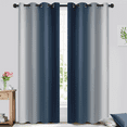 Yakamok Navy Blue Curtain for Bedroom/Living Room Blackout,Ombre ...
