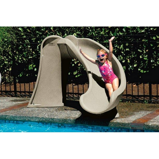 S.R. Smith Cyclone Pool Slide with Right Curve, Taupe 698-209-58110 ...